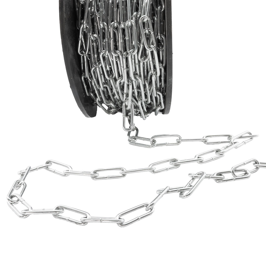DynalineStraight Link Coil Ch. #4x100' Zinc Plated